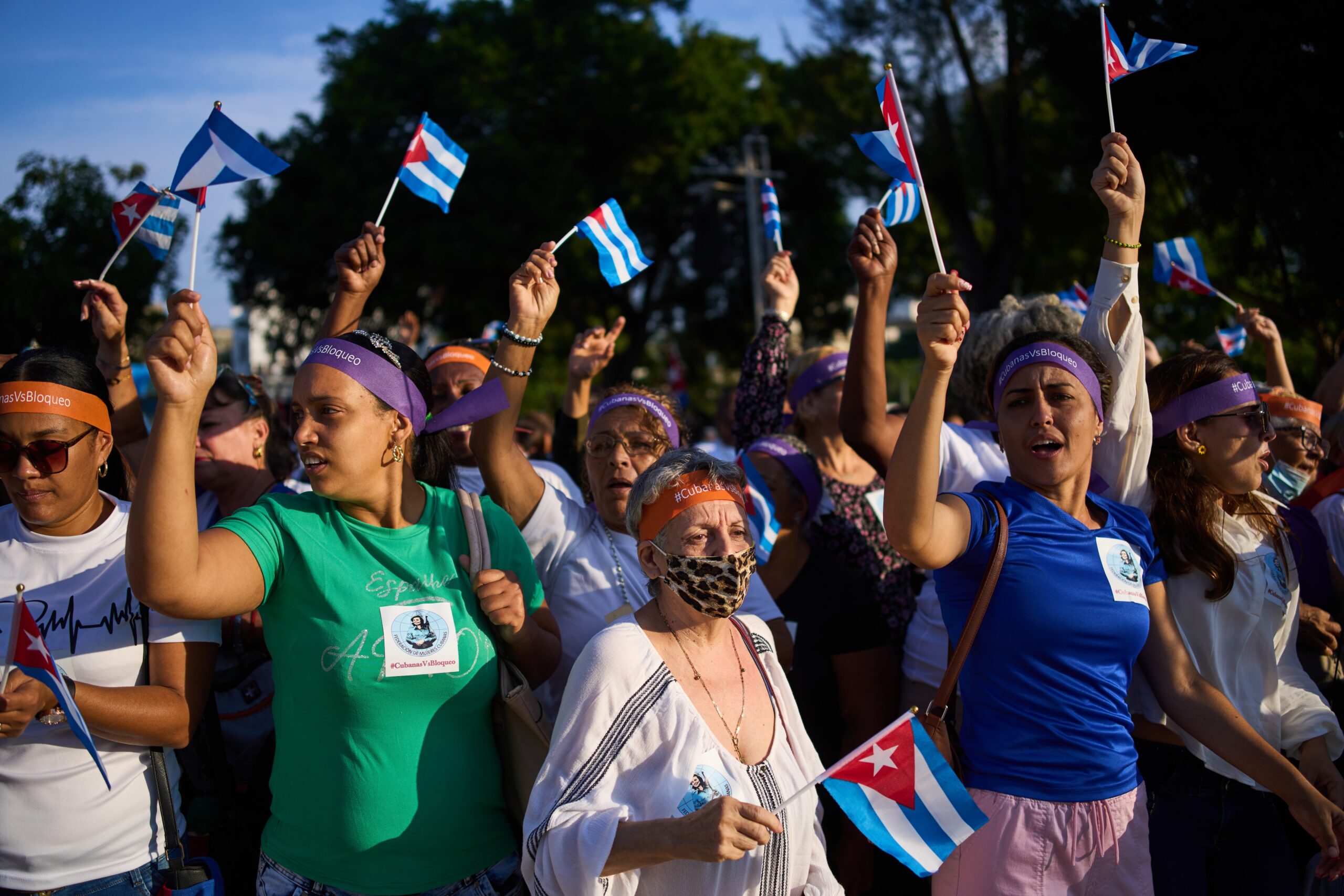 Hundreds of Cuban women rally against US energy blockade as crisis ...